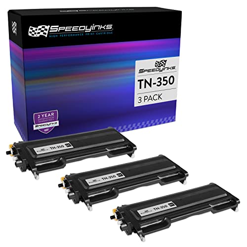 SPEEDYINKS Remanufactured Toner Cartridge Replacement for Brother TN350 TN-350 TN 350 to Use with Intellifax 2820 2920 2850 2910 HL-2070N HL-2040 HL-2070N HL-2040N DCP-7020 MFC-7820n (Black, 3-Pack)