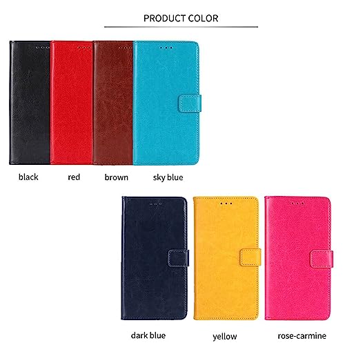 YZKJSZ Wallet Case for Motorola ThinkPhone (6,6") + [3 Pack] Tempered Film Glass Screen Protector Flip PU Leather Case with Credit Card Slots and Stand Protective Cover - Red
