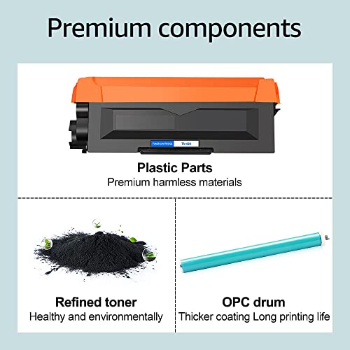 NineLeaf Compatible Toner Cartridge Replacement for Brother TN660 TN630 to use for MFC-L2720DW L2740DW L2700DW HL-L2360DW L2340DW L2320D L2380DW L2300D DCP-L2540DW L2520DW Printer (Black,1-Pack)