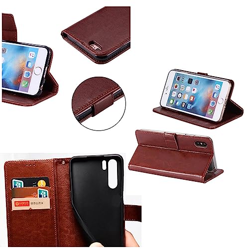 YZKJSZ Wallet Case for Motorola ThinkPhone (6,6") + [3 Pack] Tempered Film Glass Screen Protector Flip PU Leather Case with Credit Card Slots and Stand Protective Cover - Red