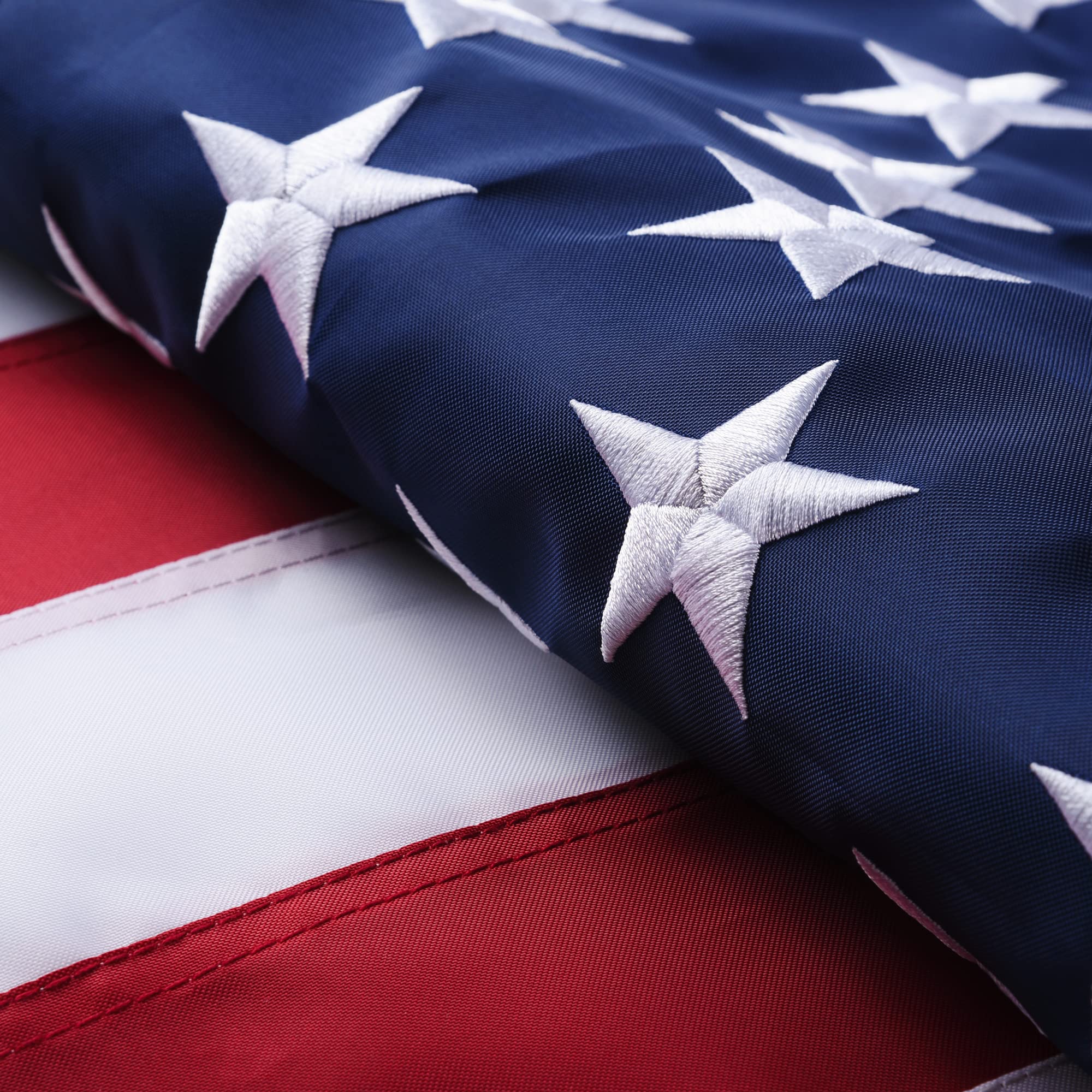 VICDRIA American Flag 8x12 Outside, US Flags for Outdoor Indoor, Heavy Duty Durable, Deluxe Embroidered Stars, Brass Grommets, Sewn Stripes, Vivid Color, Fade Resistant and waterproof