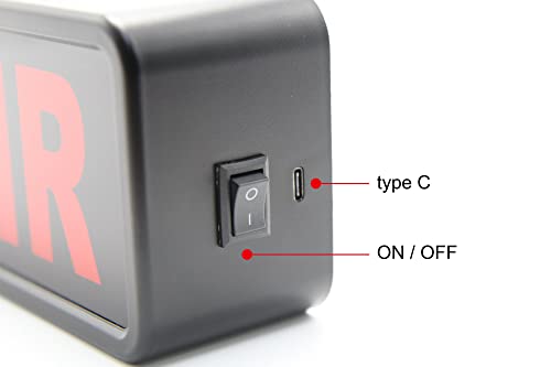 ON AIR LIGHT LED Sign by OKEDEN - Room Decor Wall Decor Light Sign Recording Sign for Vloggers, Youtube Stars, Home Studio, Desk, or Just Cool - Easy ON/OFF Switch and Operates on AA Batteries or USB Power