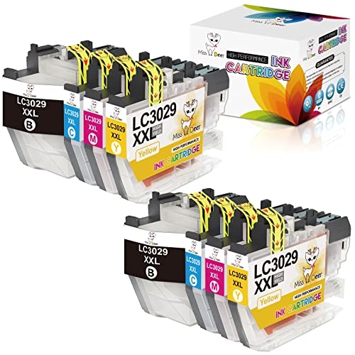 Miss Deer LC3029 XXL Compatible Ink Cartridges Replacement for Brother LC3029 XXL LC 3029,Work for MFC-J6535DW MFC-J6935DW MFC-J5830DW MFC-J5930DW J6535DWXL J5830DWXL,8 Pack
