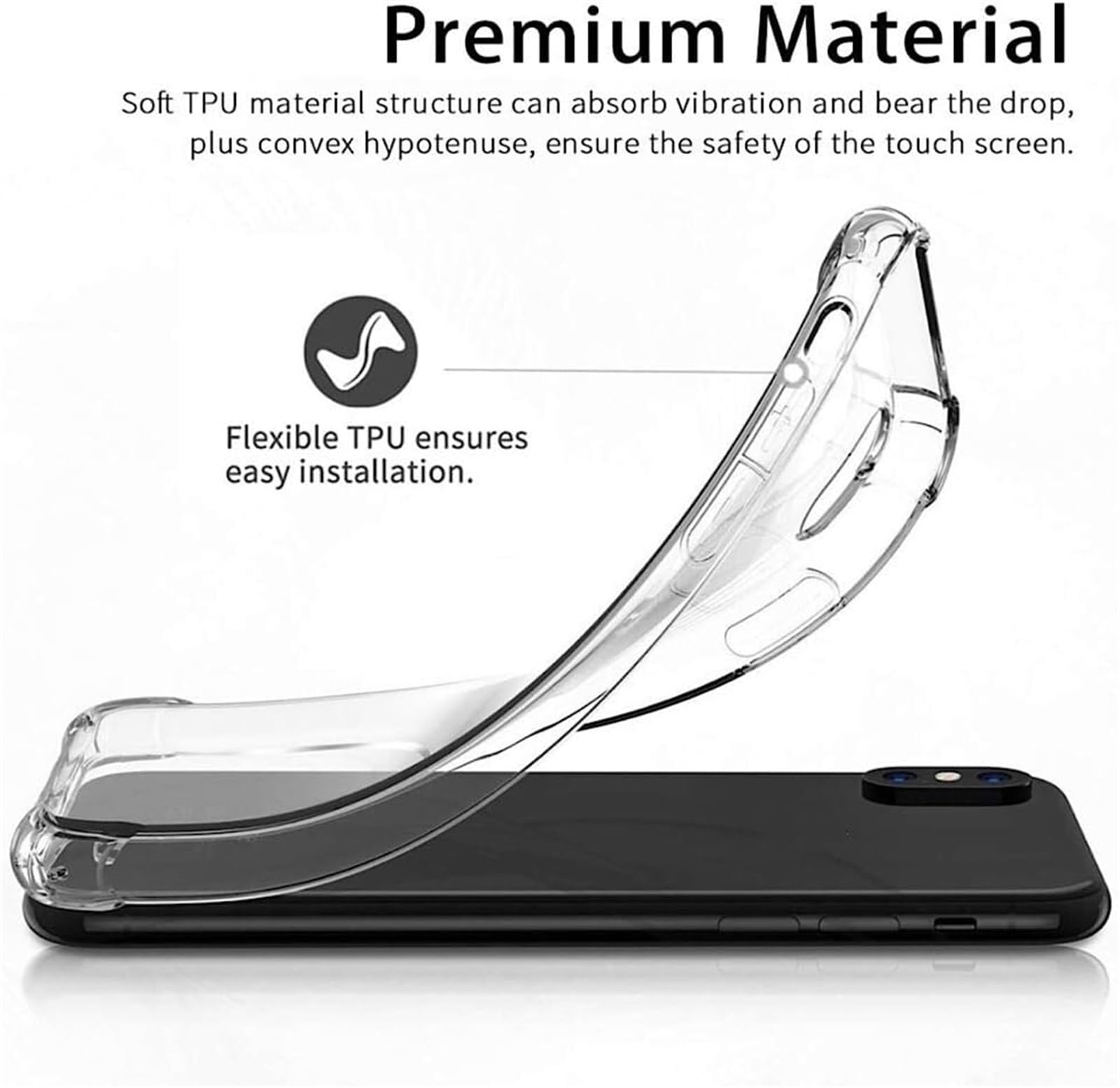 GuluGuru [2-Pack] for Motorola ThinkPhone Case Crystal Clear [Anti-Yellowing Technology] Transparent Soft TPU Defensive Bumper Cover Light Slim Shockproof Armor Protective Phone Case