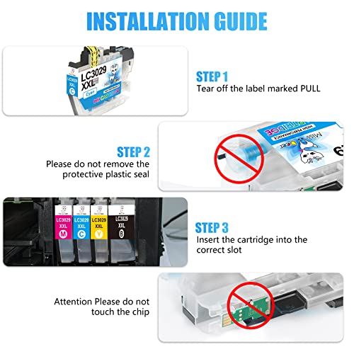 Miss Deer LC3029 XXL Compatible Ink Cartridges Replacement for Brother LC3029 XXL LC 3029,Work for MFC-J6535DW MFC-J6935DW MFC-J5830DW MFC-J5930DW J6535DWXL J5830DWXL,8 Pack