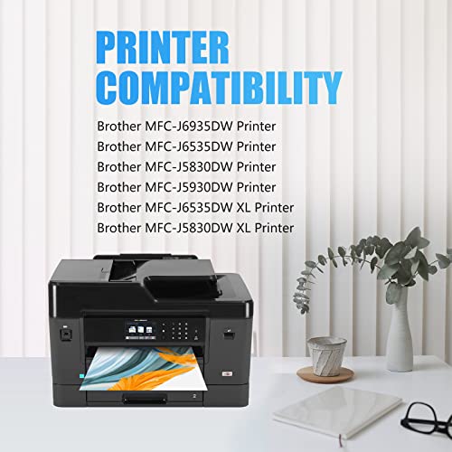 Miss Deer LC3029 XXL Compatible Ink Cartridges Replacement for Brother LC3029 XXL LC 3029,Work for MFC-J6535DW MFC-J6935DW MFC-J5830DW MFC-J5930DW J6535DWXL J5830DWXL,8 Pack
