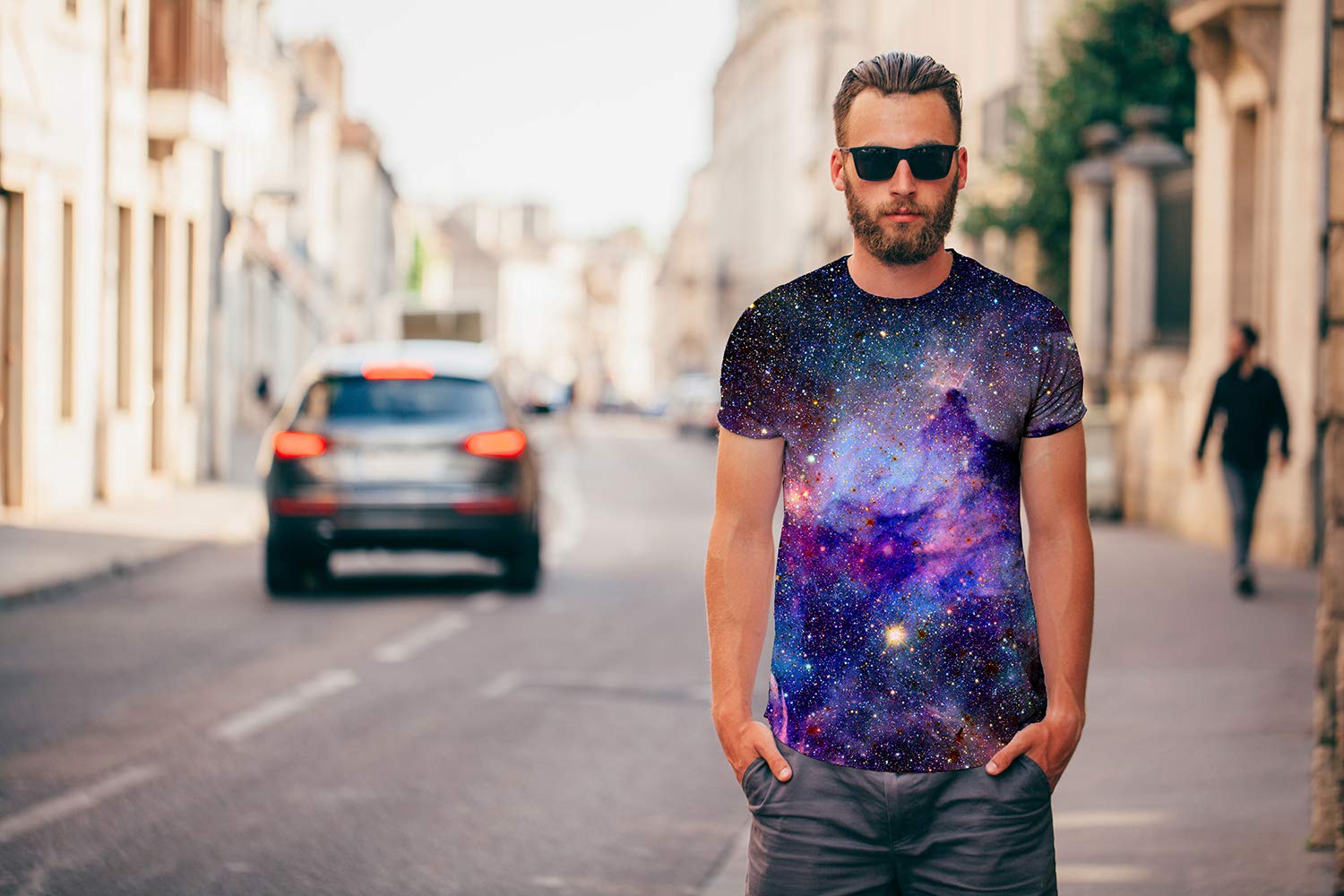 KYKU Galaxy T Shirt Universe T-Shirt Space T Shirts for Men Nebula Tshirts 3D Tee (XXX-Large)