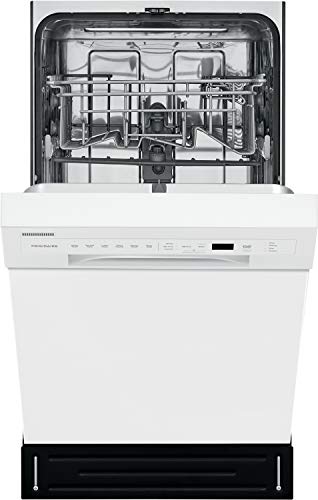 Frigidaire 18 in. ADA Compact Front Control Dishwasher in White with Dual Spray Arms, 52 dBA, includes room-of-choice delivery