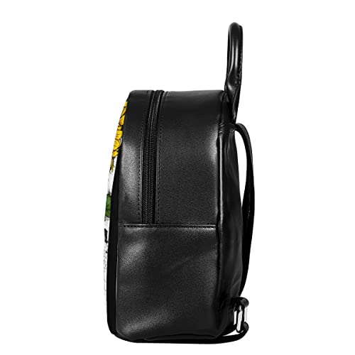 Freewander Adjustable Strap Convertible Handbags, All-match Cute Girl Casual Rucksack, Cute Milk Cow and Sunflower America Flag Pattern
