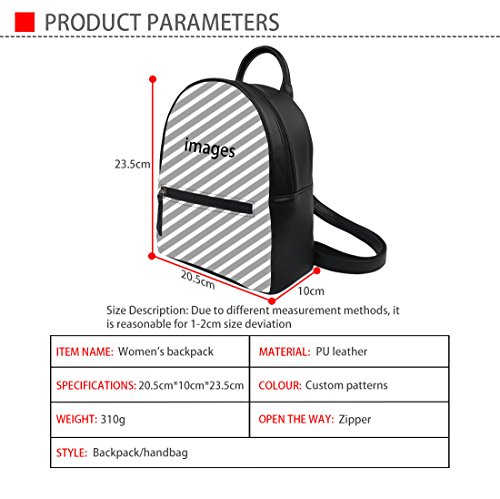 Freewander Adjustable Strap Convertible Handbags, All-match Cute Girl Casual Rucksack, Cute Milk Cow and Sunflower America Flag Pattern