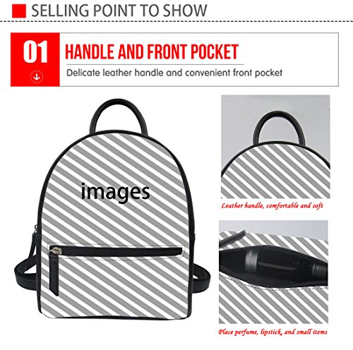 Freewander Adjustable Strap Convertible Handbags, All-match Cute Girl Casual Rucksack, Cute Milk Cow and Sunflower America Flag Pattern