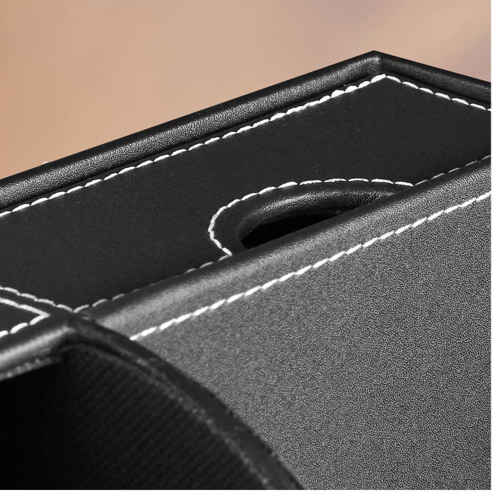 Desk Organizer, PU Leather Desktop Organizers and Accessories, Office Supplies Multi-Functional Caddy Storage with 6 Compartments and 1 Drawer, Workspace Organizer for Office Home School Classroom