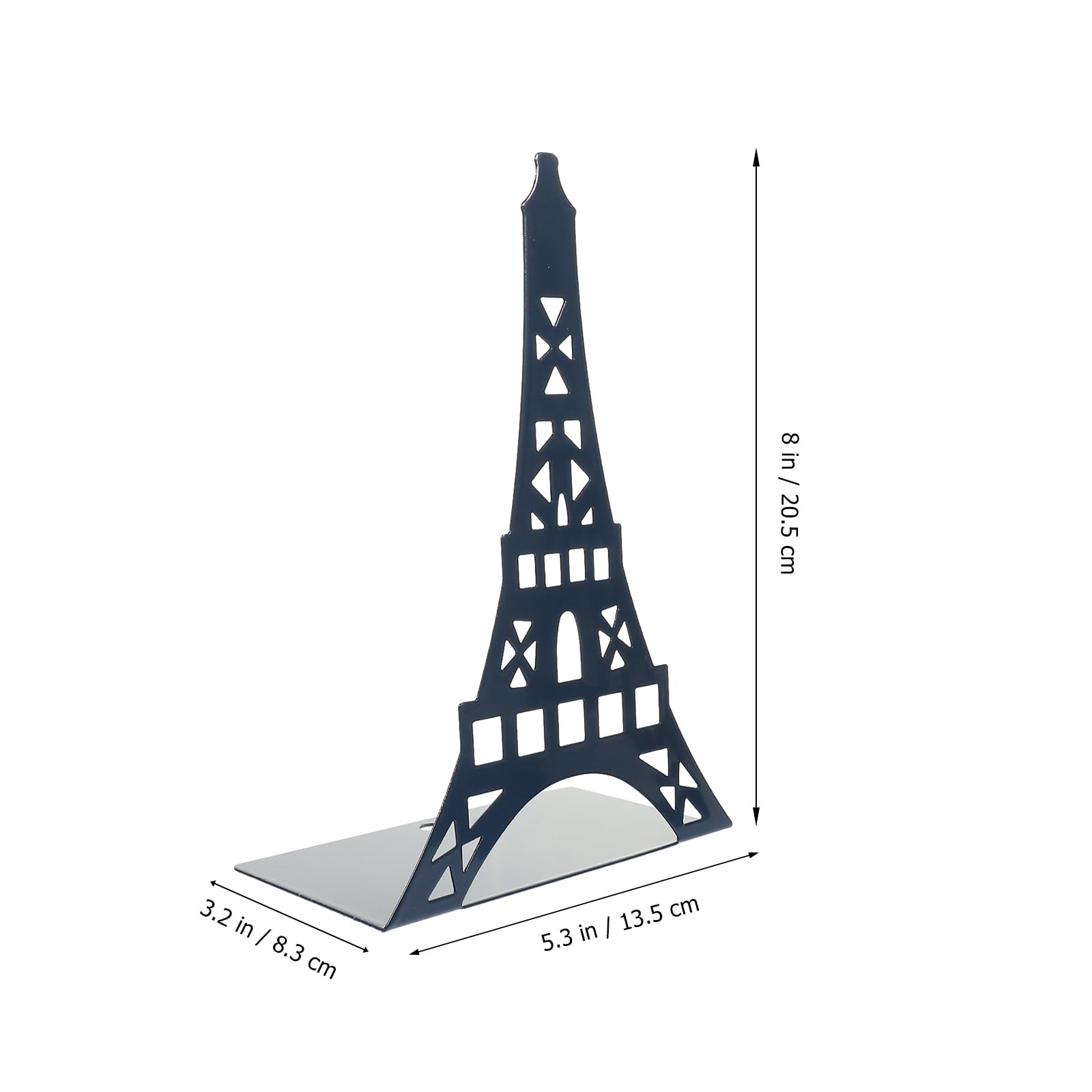 SAFIGLE Book Ends Book Ends Metal Bookend Creative Eiffel Tower Bookends, Black/White Bookends for Book Holder Bool Organizer for Home Office Black Bookshelf Black Bookshelf