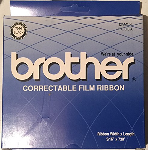 Brother 7020 Typewriter Correctable Ribbon, Black - In Retail Packaging