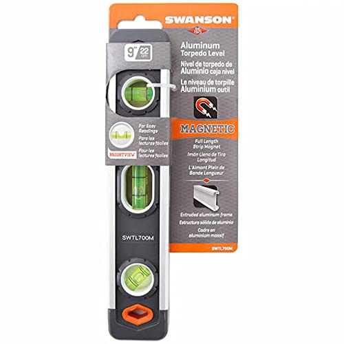 Swanson Tool Co, Inc. SWTL700M 9" Swanson Magnetic Torpedo Level