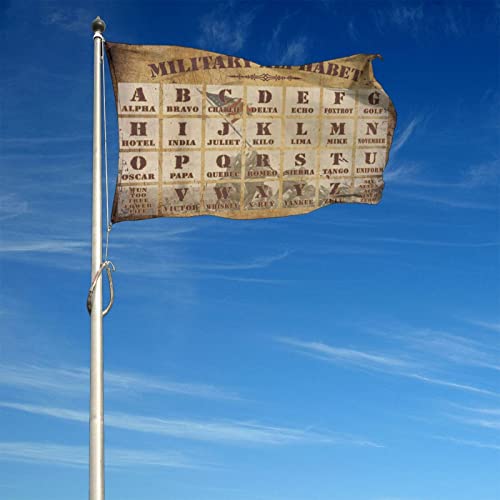 Funny Dorm Flags Military Alphabet Flag Stuff For Your Room Windsocks Outdoor (Size : 152X244CM)