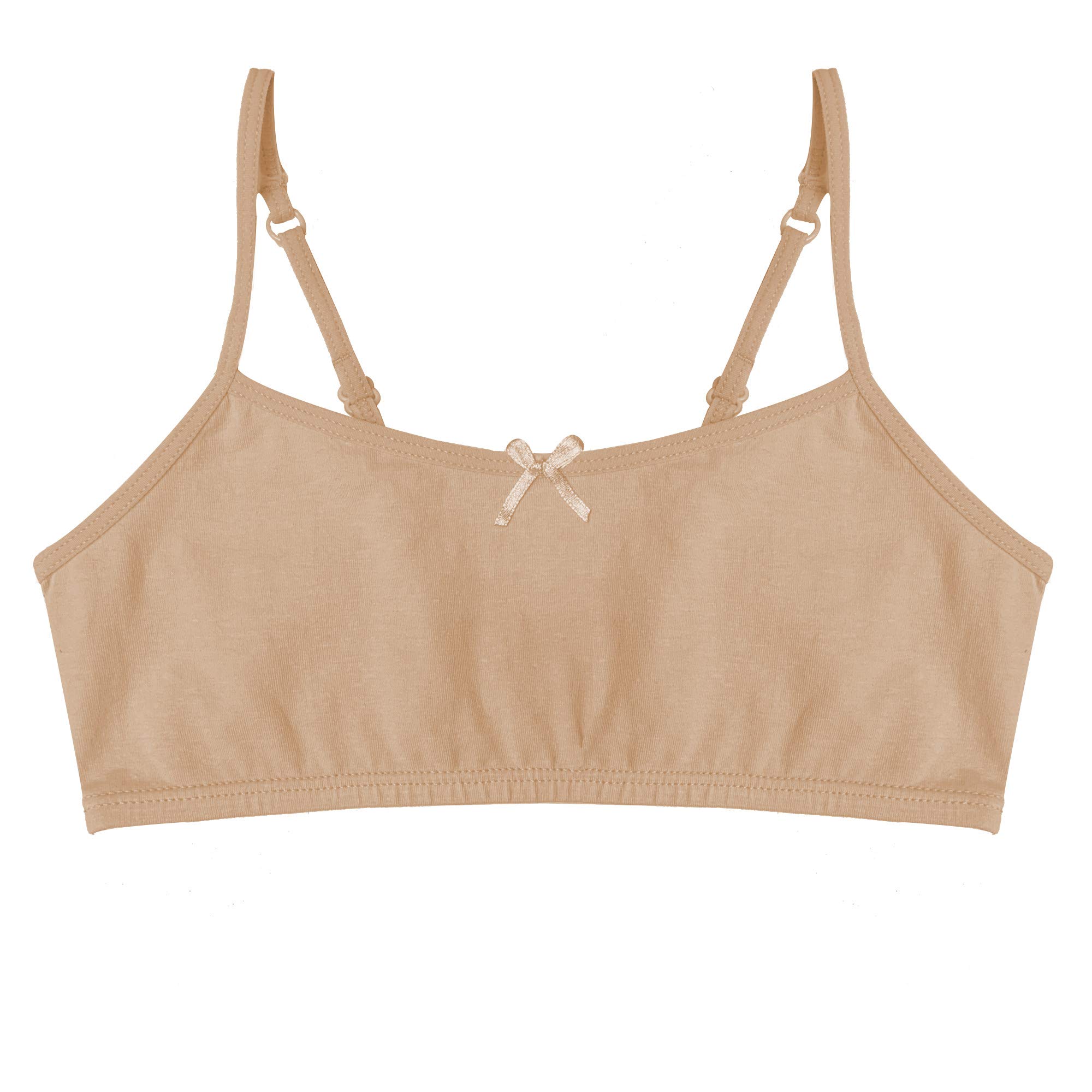 Popular Cotton Girls Training Bra - Crop Cami w Adjustable Straps. Bra Pack 5 PK Neu 7/8