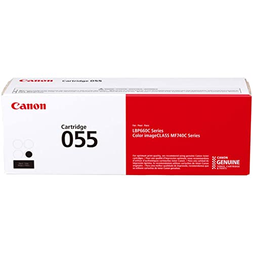 Canon CRG 055 Standard Capacity Toner Cartridge for MF743 & MF741 Printers, Bundle with Black/Cyan/Magenta/Yellow