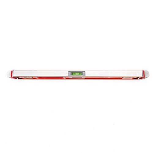 Swanson Tool Co SVB24M 24 inch Savage Magnetic Annodized Aluminum Box Beam Level with Gelshock End Caps and 3 Bubble Vials for 0°/90°/45° Measurements—Contractor Series