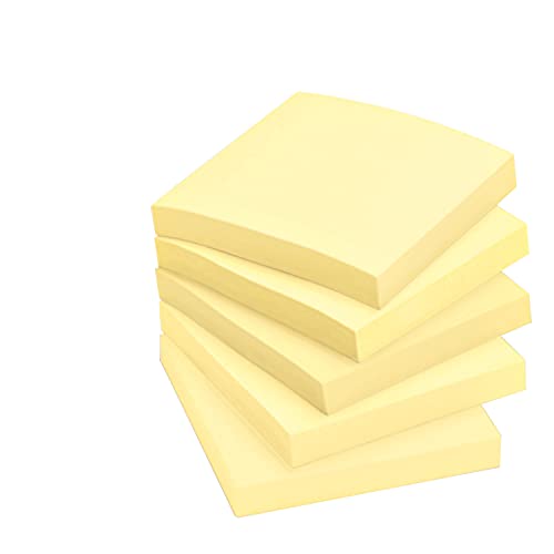 Post-it Notes Super Sticky Note Pads, 3"x3", 90 Sheet, Pack of 12, Canary Yellow (65412SSCY)