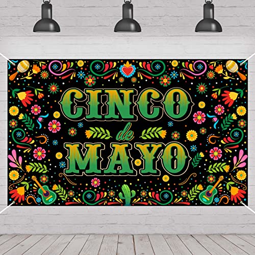 Cinco De Mayo Backdrop Photography Mexican Fiesta Party Decorations Favors and Supplies Backdrop Decor