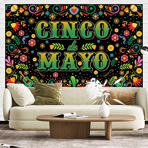 Cinco De Mayo Backdrop Photography Mexican Fiesta Party Decorations Favors and Supplies Backdrop Decor
