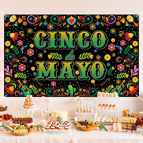 Cinco De Mayo Backdrop Photography Mexican Fiesta Party Decorations Favors and Supplies Backdrop Decor