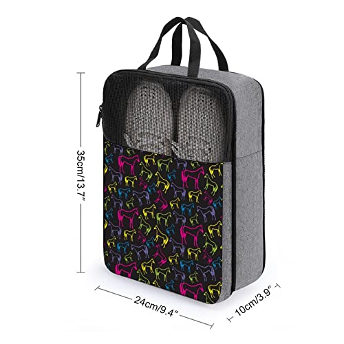 Frcavbin Horse Travel Shoe Bag Shoes Carrier with Handle and Zipper Foldable Shoe Puches Organizer for Home storage School starts