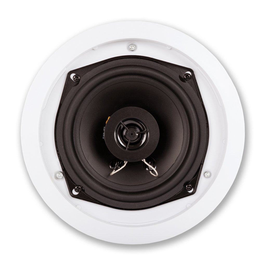 Acoustic Audio by Goldwood R-191 in Ceiling/in Wall Speaker Pair 2 Way Home Theater Surround Speakers,White,5.25-Inch