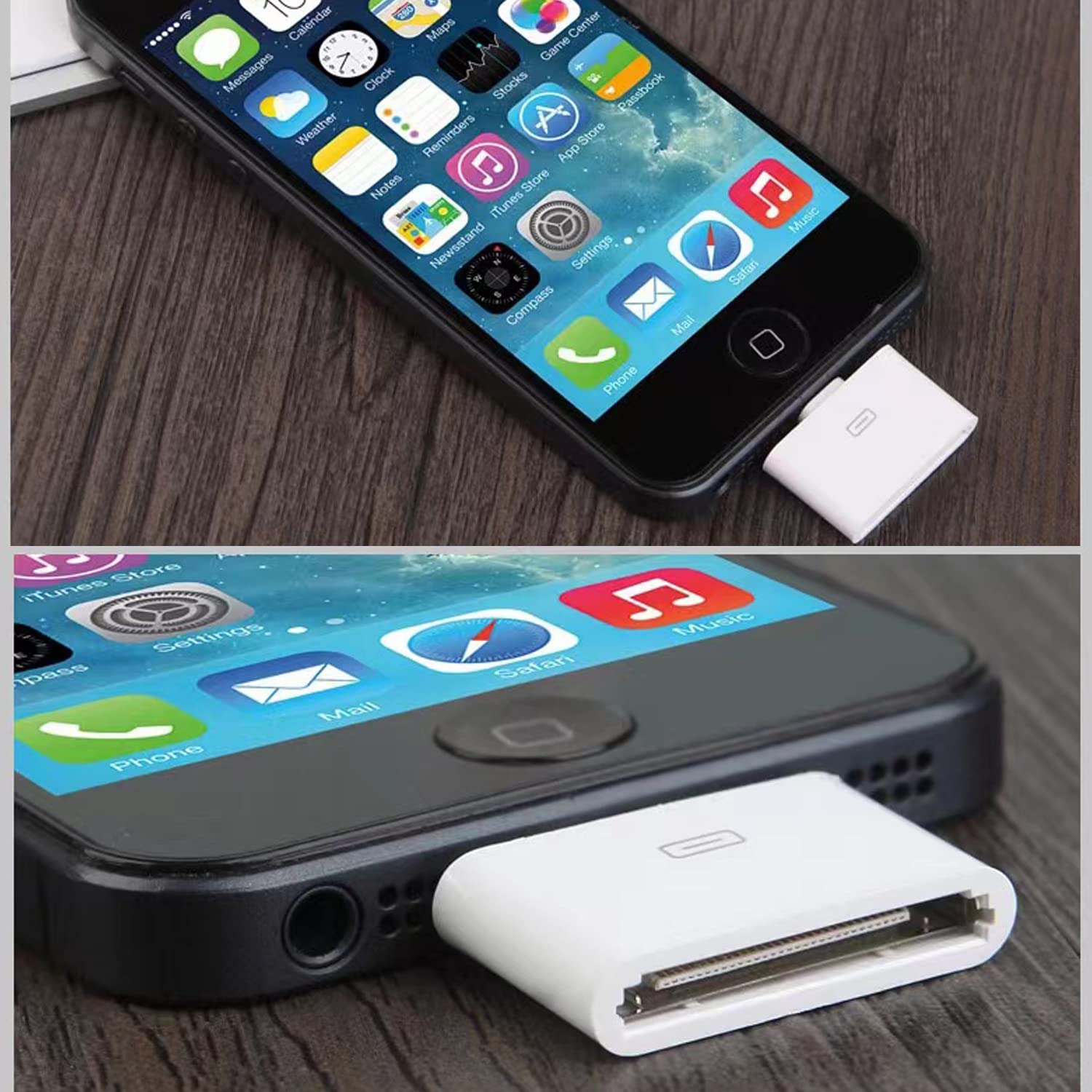 Lightning to 30-pin Adapter,Apple MFi Certified iPhone 8-Pin Male to 30-Pin Female Adapter Charging Sync Converter Connector Compatible iPhone 13/13P/12/11/X/8/7/6P/5S/4/iPad/iPod (No Audio)