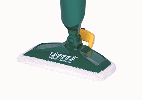 Bissell Commercial-BGST1566 Steam Mop Power Steamer, 12.5" wide, comes with Two soft pads for every day and one scrubby pad for heavy messes,Green