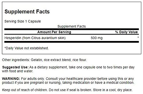 Swanson Hesperidin 500 Milligrams 60 Capsules (4 Pack)