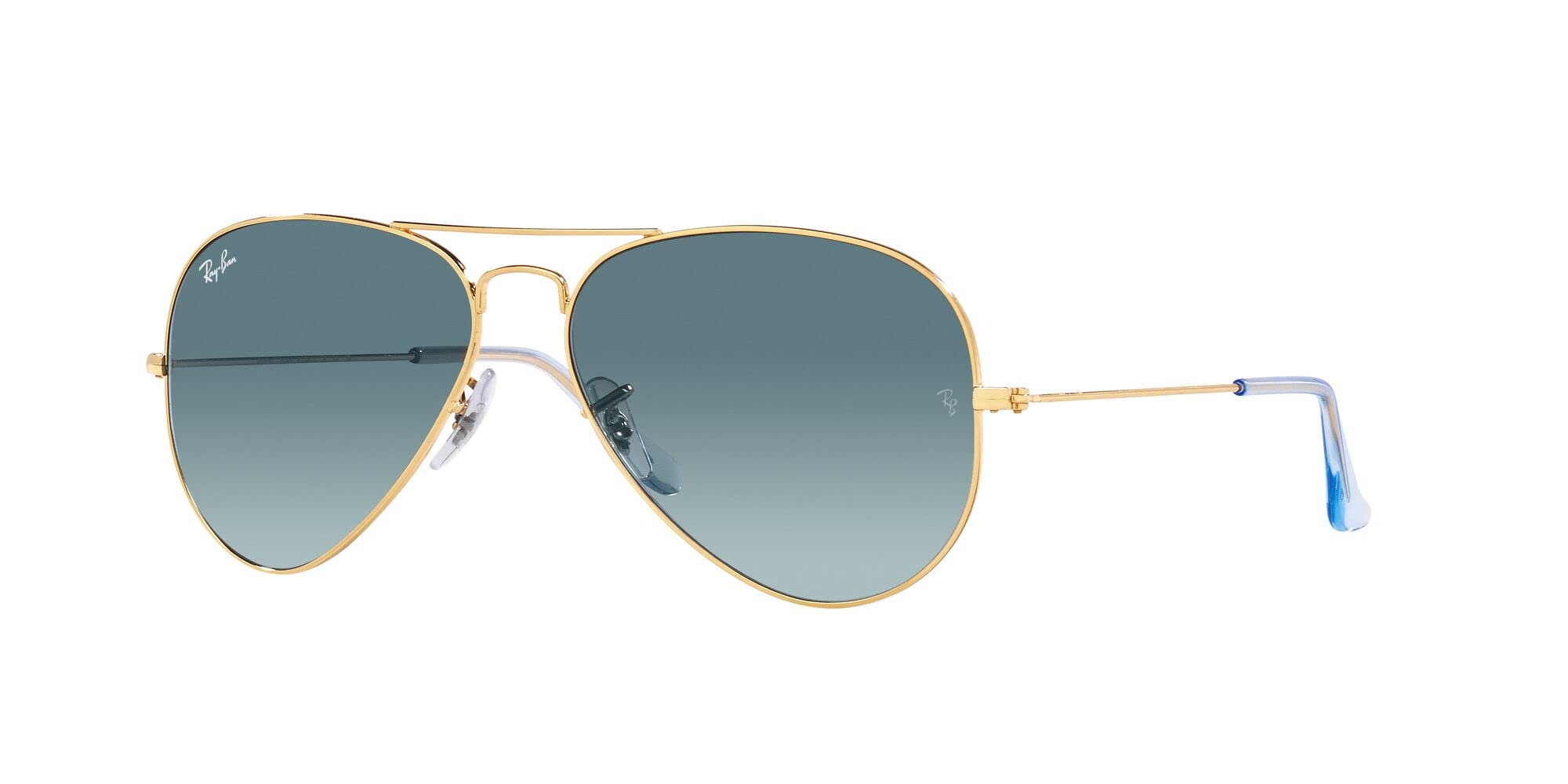 Ray-Ban RB3025 Classic Aviator Sunglasses, Gold/Blue Gradient Grey, 58 mm