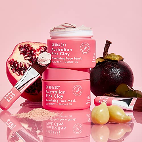 Sand & Sky Australian Pink Clay Porefining Mask for Blackheads, Enlarged Pores and Pigmentation