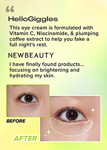 I DEW CARE Eye Cream with Applicator - Glow-Key | Gift, Gift set, Vitamin C, and Niacinamide for Dark Circles and Puffiness, 0.50 Fl Oz