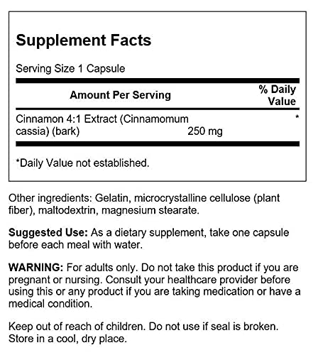 Swanson Cinnamon Extract (250mg, 90 Capsules) (3 Pack)
