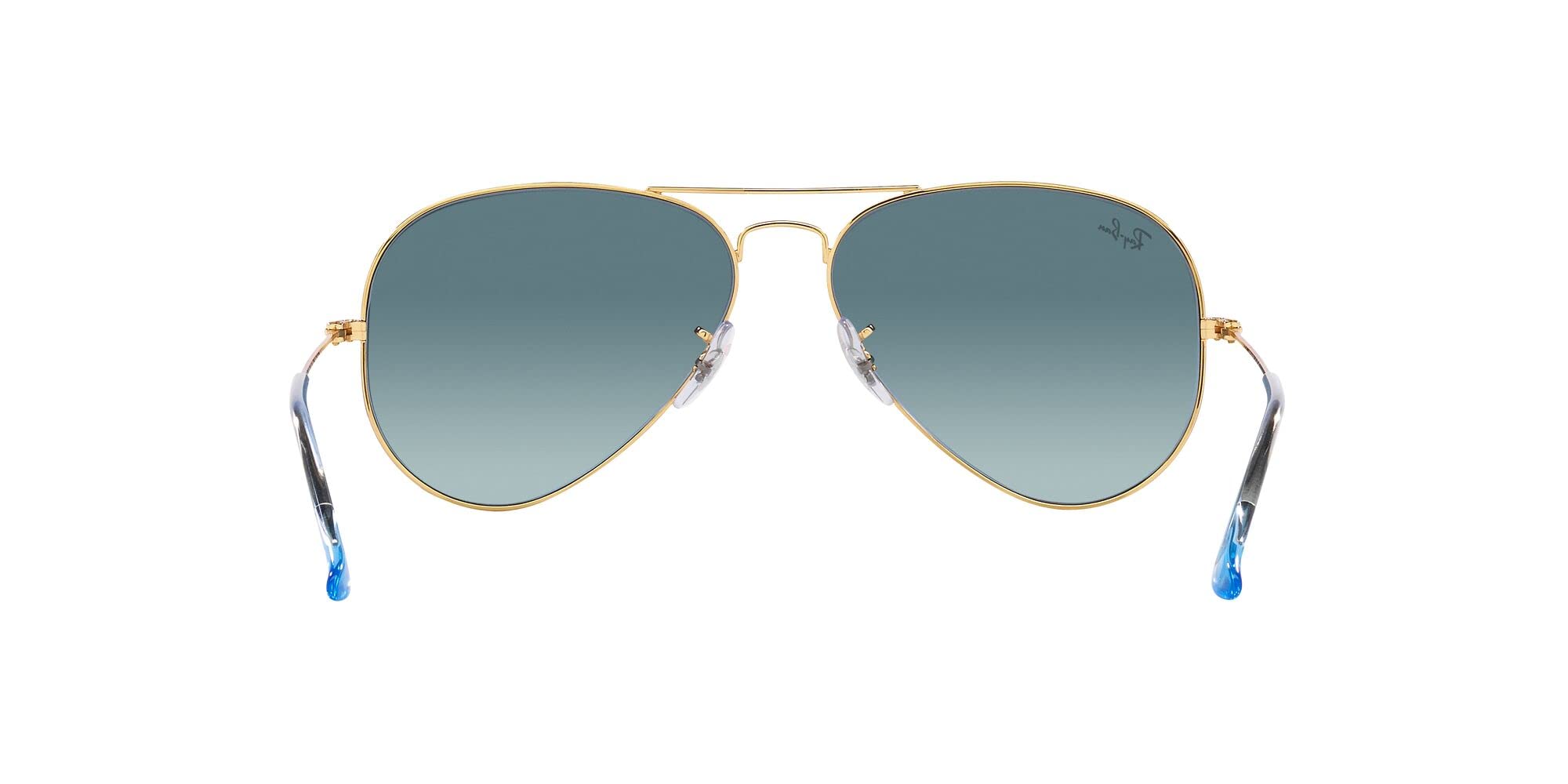 Ray-Ban RB3025 Classic Aviator Sunglasses, Gold/Blue Gradient Grey, 58 mm