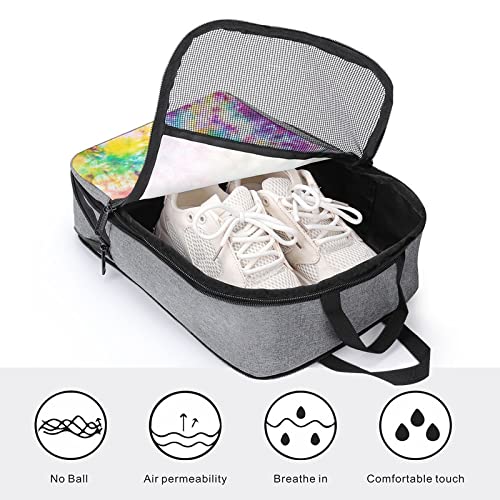Frcavbin Tie Dye Travel Shoe Bag Shoes Carrier with Handle and Zipper Foldable Shoe Puches Organizer for Home storage School starts