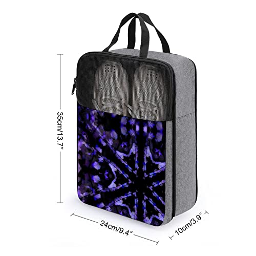 Frcavbin Geometric Watercolor Travel Shoe Bag Shoes Carrier with Handle and Zipper Foldable Shoe Puches Organizer for Home storage School starts