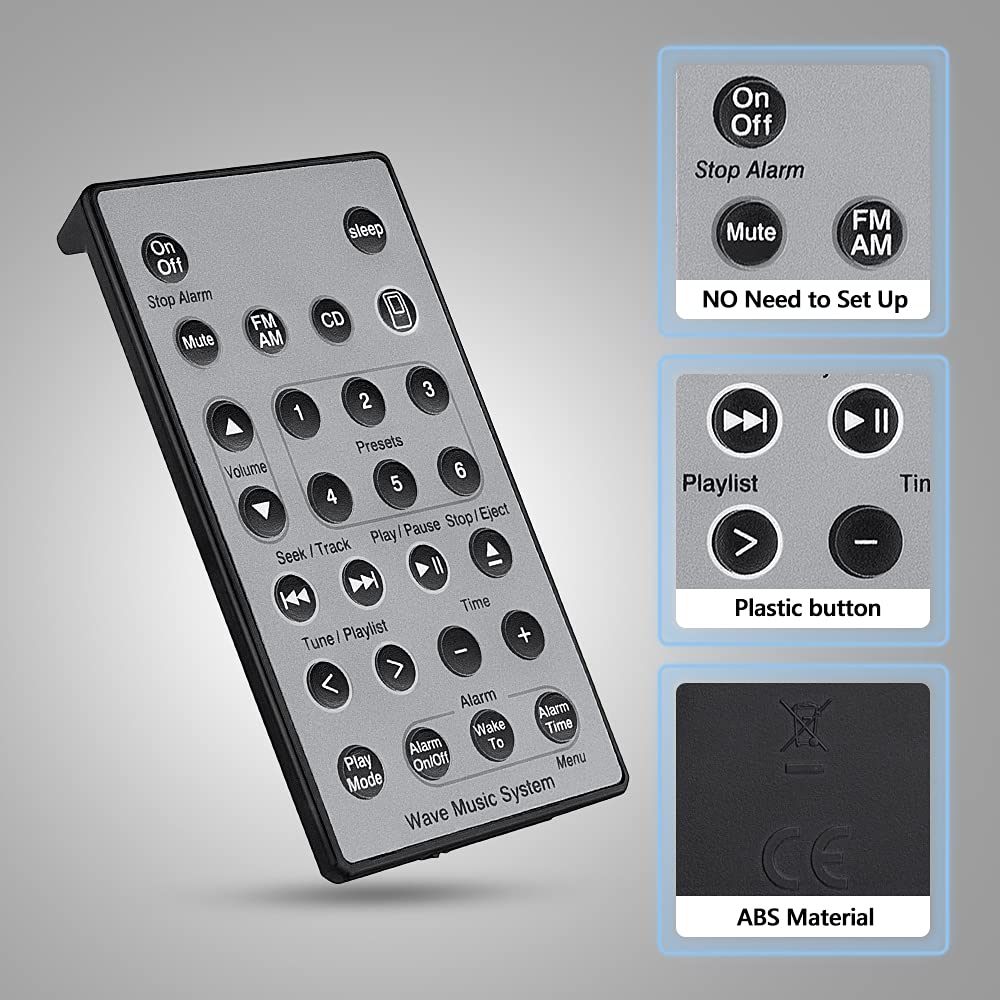 OMAIC Replacement Remote Control Suitable for Bose Wavemusic and Soundtouch System Available for All Generation