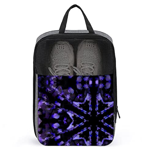 Frcavbin Geometric Watercolor Travel Shoe Bag Shoes Carrier with Handle and Zipper Foldable Shoe Puches Organizer for Home storage School starts