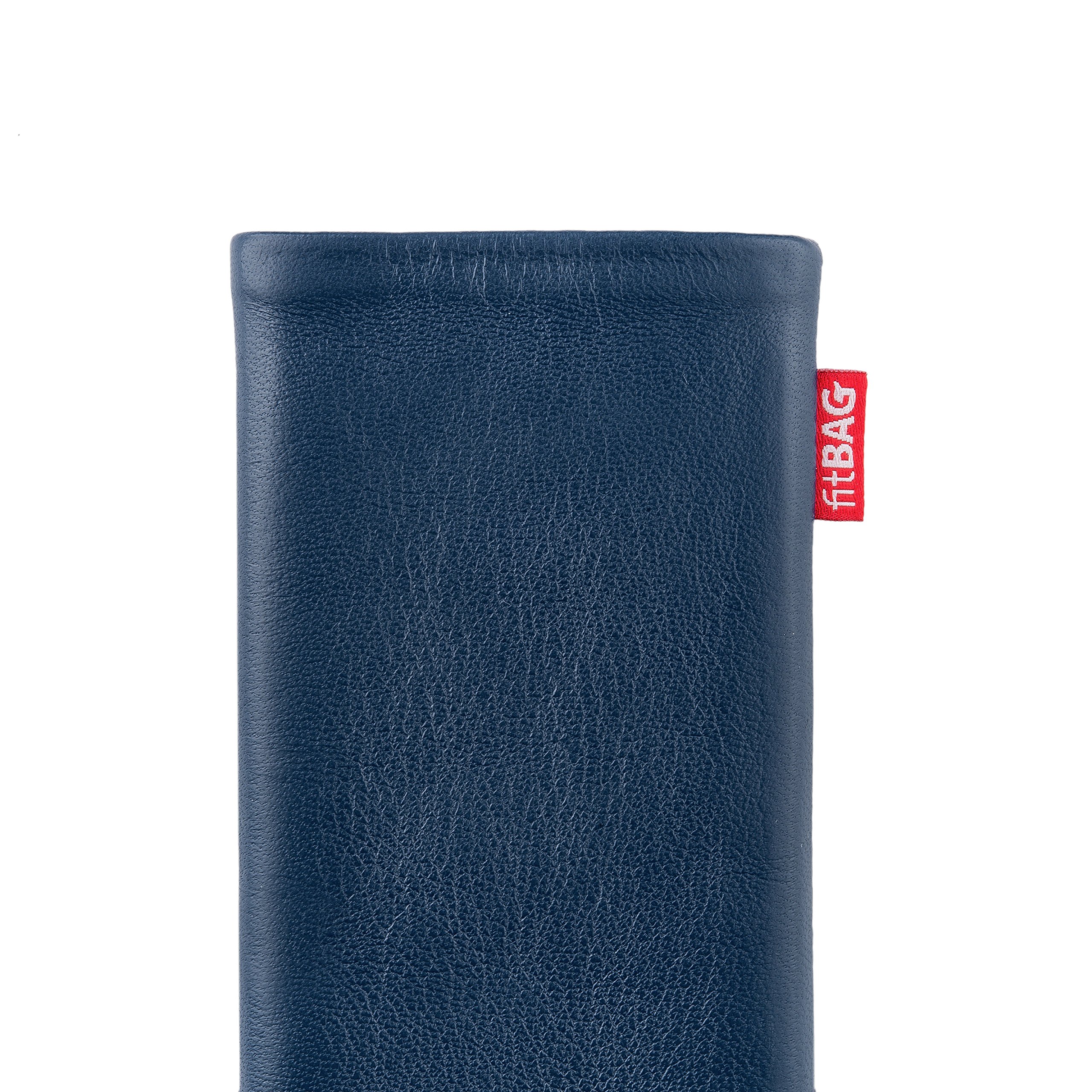 fitBAG Beat Blue Custom Tailored Sleeve for Motorola ThinkPhone | Made in Germany | Fine Nappa Leather Pouch case Cover with Microfibre Lining for Display Cleaning