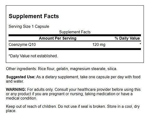 Swanson CoQ10 - Helps Promote Heart Health, Energy Support, & Aids Overall Cardiovascular System Health - Helps Maintain Coenzyme Q10 Supplement - (100 Capsules, 120mg Each) (2 Pack)