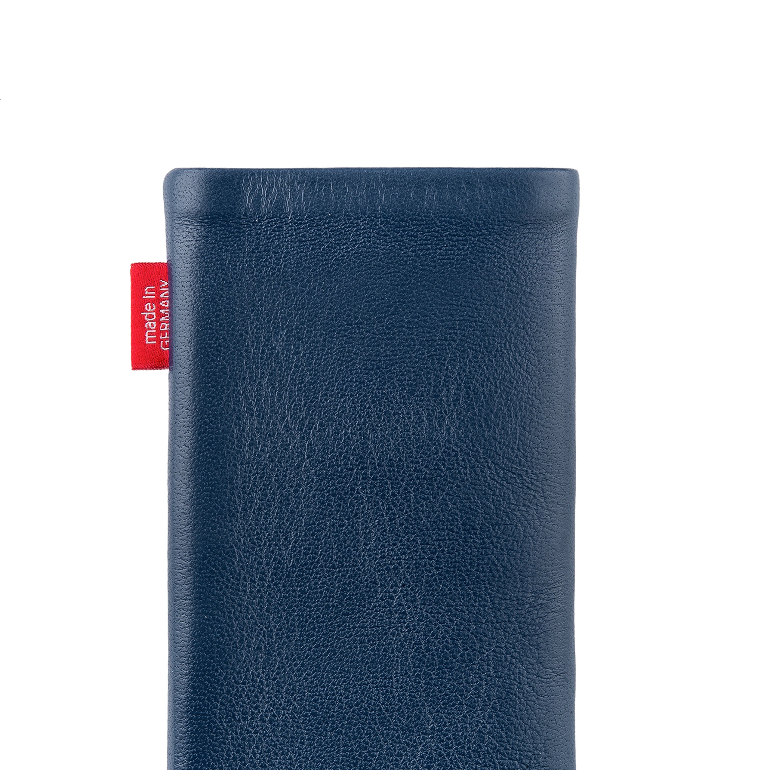 fitBAG Beat Blue Custom Tailored Sleeve for Motorola ThinkPhone | Made in Germany | Fine Nappa Leather Pouch case Cover with Microfibre Lining for Display Cleaning