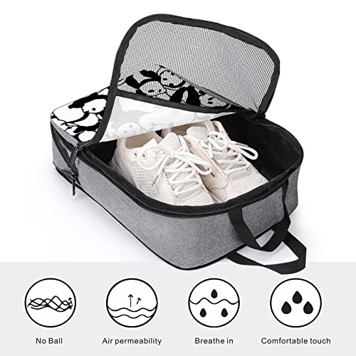 Frcavbin Lovely Panda Travel Shoe Bag Shoes Carrier with Handle and Zipper Foldable Shoe Puches Organizer for Home storage School starts