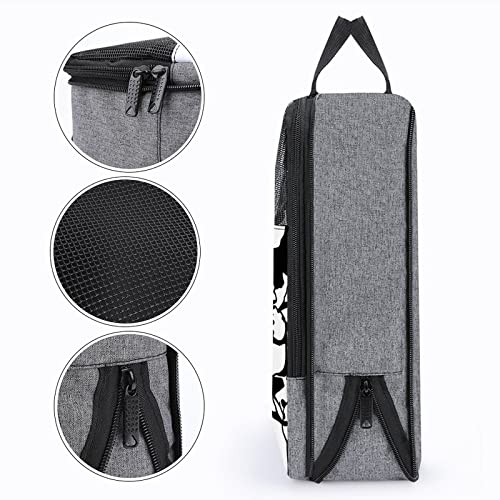 Frcavbin Lovely Panda Travel Shoe Bag Shoes Carrier with Handle and Zipper Foldable Shoe Puches Organizer for Home storage School starts