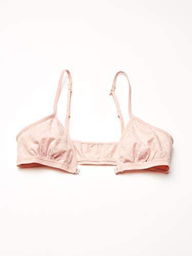 Fruit of the Loom Girls' Cotton Convertible Bralette, 3-Pack, Blush Zen Dot/White/Heather Grey, 38