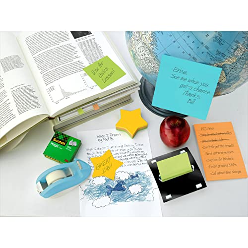 Post-it Notes, Star Shape, Yellow and Pink with pattern, 2.9 in x 2.8 in, 2 Pads, 75 Sheets/Pad (7350-STR)