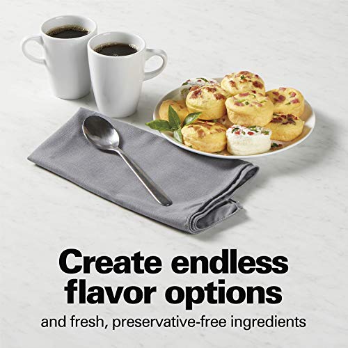 Hamilton Beach Electric Egg Bites Cooker & Poacher with Removable Nonstick Tray Makes 2 in Under 10 Minutes, Teal (25506)
