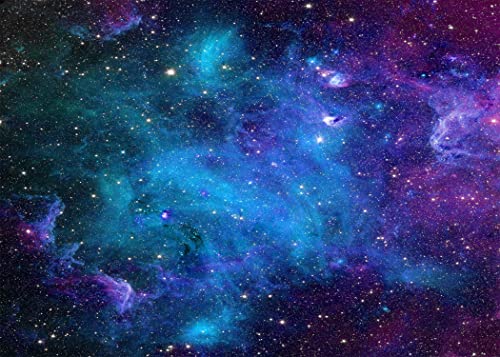 BELECO 12x8ft Fabric Cosmic Galaxy Backdrop Wall Décor Starry Sky Milky Way Stars Backdrop Universe Space Theme Photo Background Galaxy Baby Shower Birthday Party Decorations Studio Photo Props